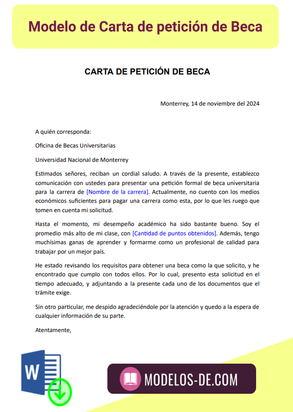 Modelos de Cartas de Petición en Word | Gratis Modelos de Cartas de Petición en Word | Gratis